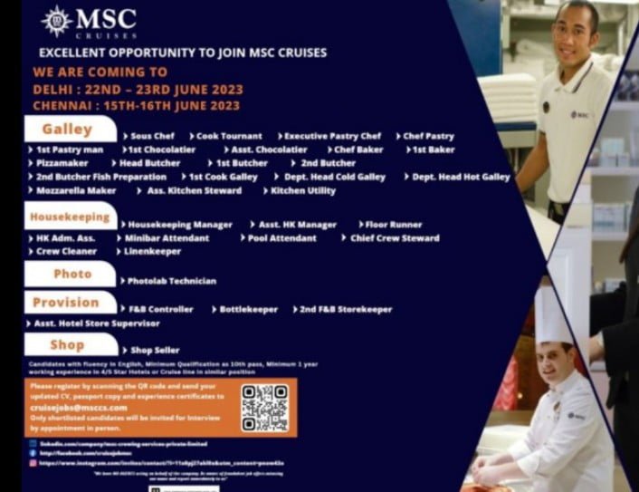 MSC Cruises Excellent Career Opportunities